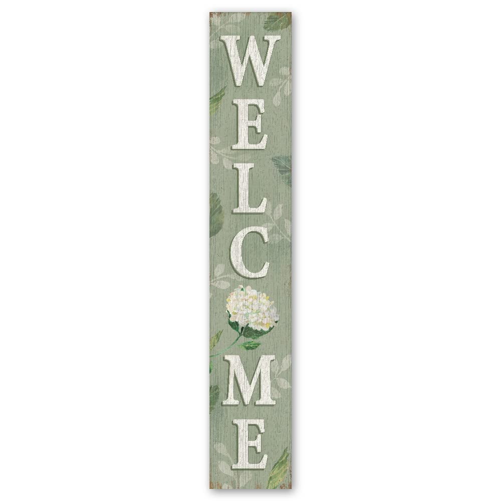 My Word! Welcome Hydrangea Porch Board Welcome Sign and Porch Leaner ...