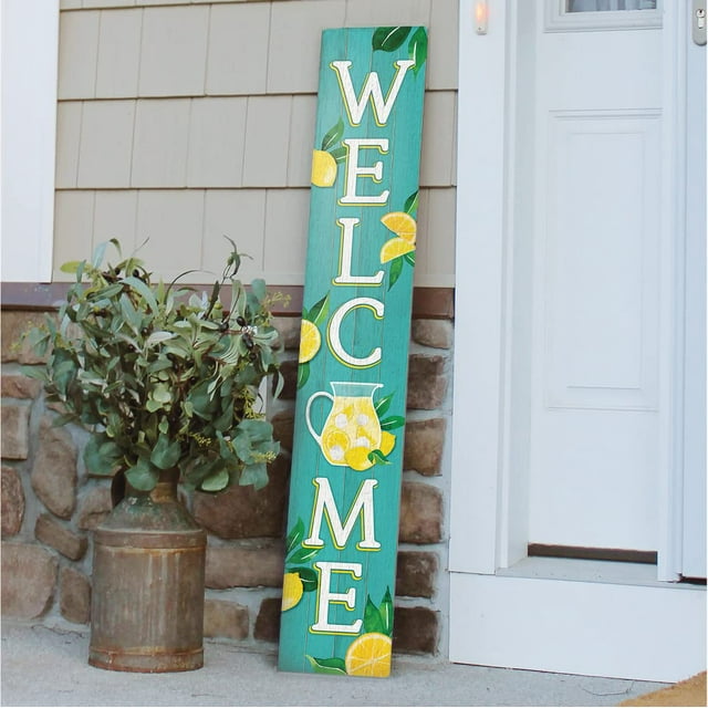 My Word! Welcome w/Lemonade Spring Summer Porch Board Welcome Sign ...