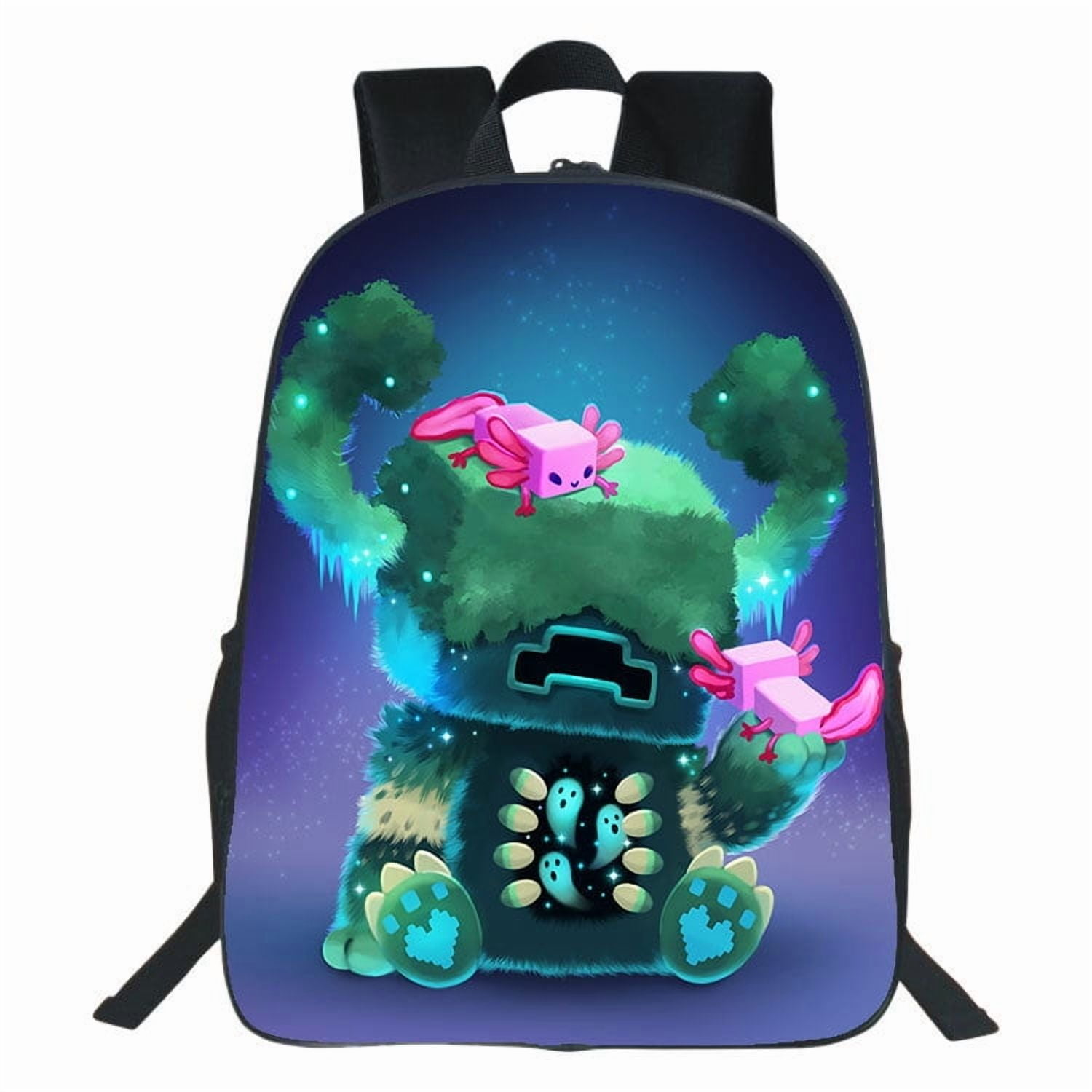 My World Cow Print Backpack Minecraft Warden Guardian Youth Men and ...
