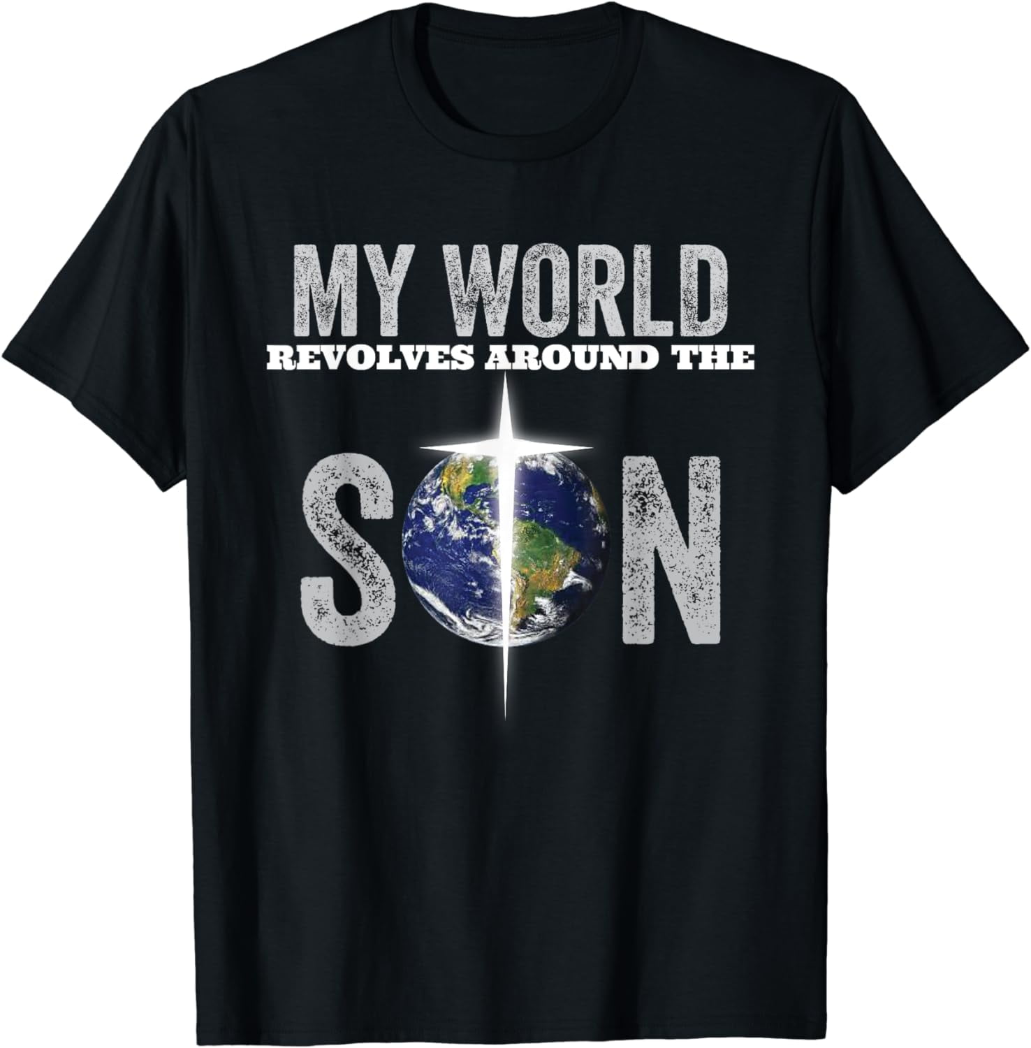 My World Revolves Around The Son Of God Vintage Christian T-Shirt ...
