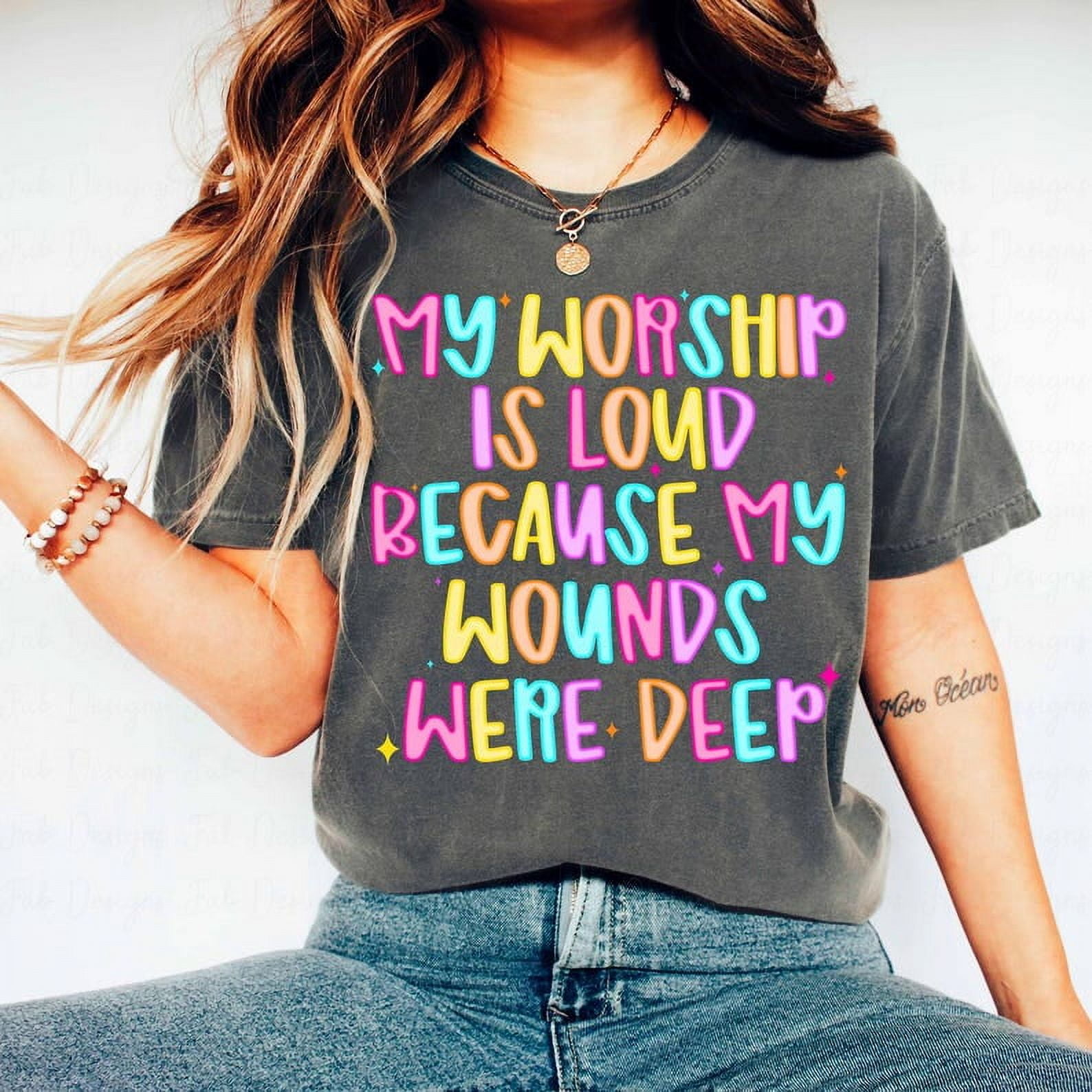 My Worship Is Loud Shirt, Preppy Christian T-Shirt for Women, Jesus ...