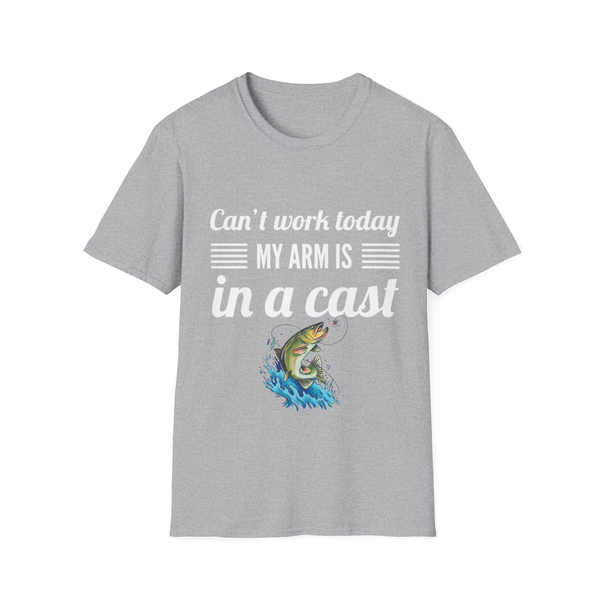 My arm is in a cast fishing Graphic Angler Novelty Tees - Walmart.com