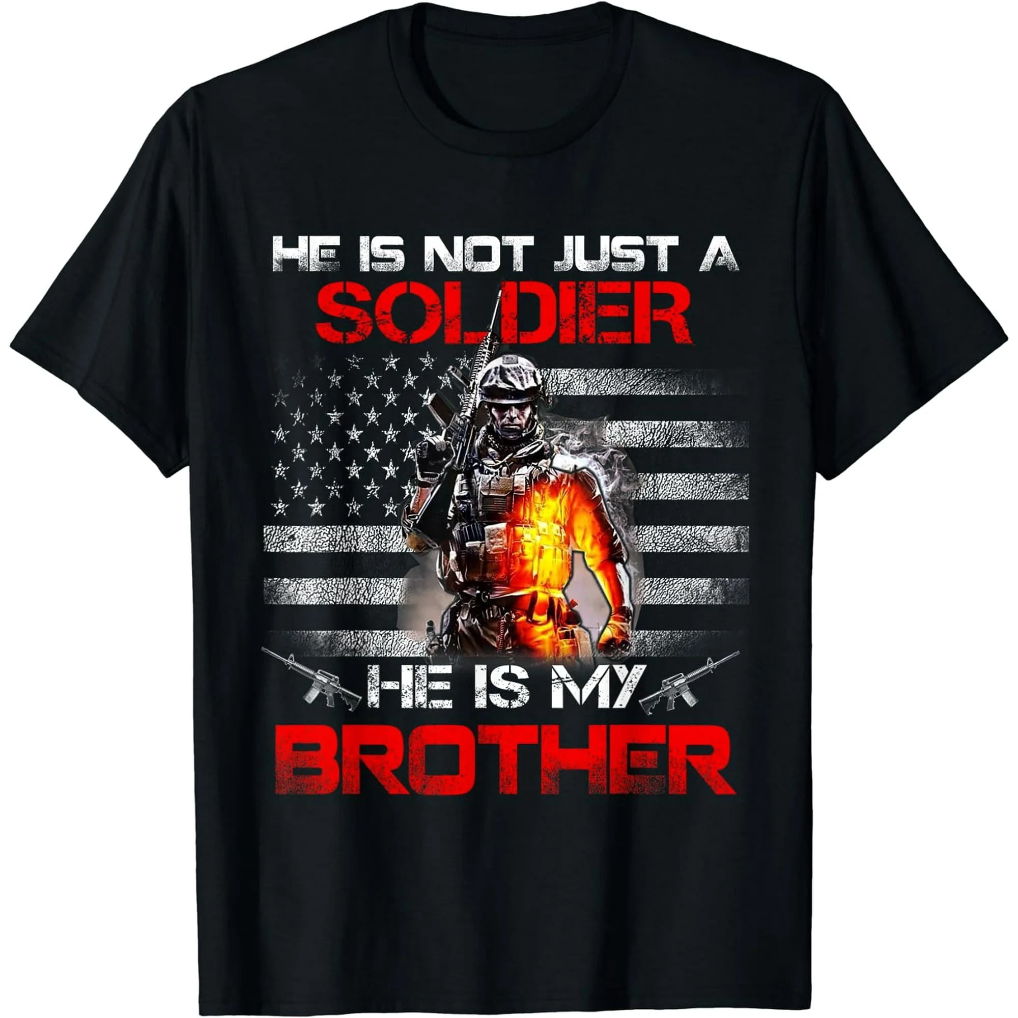 My brother is a soldier Proud army sisters T-shirt Gift Pure cotton T ...