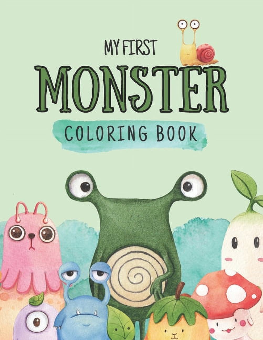 My first monster coloring book for toddlers and kids: Big monster ...