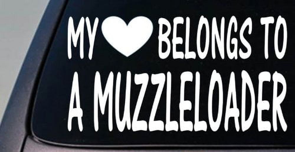 My heart belongs to an Muzzleloader *D842* sticker decal - Walmart.com