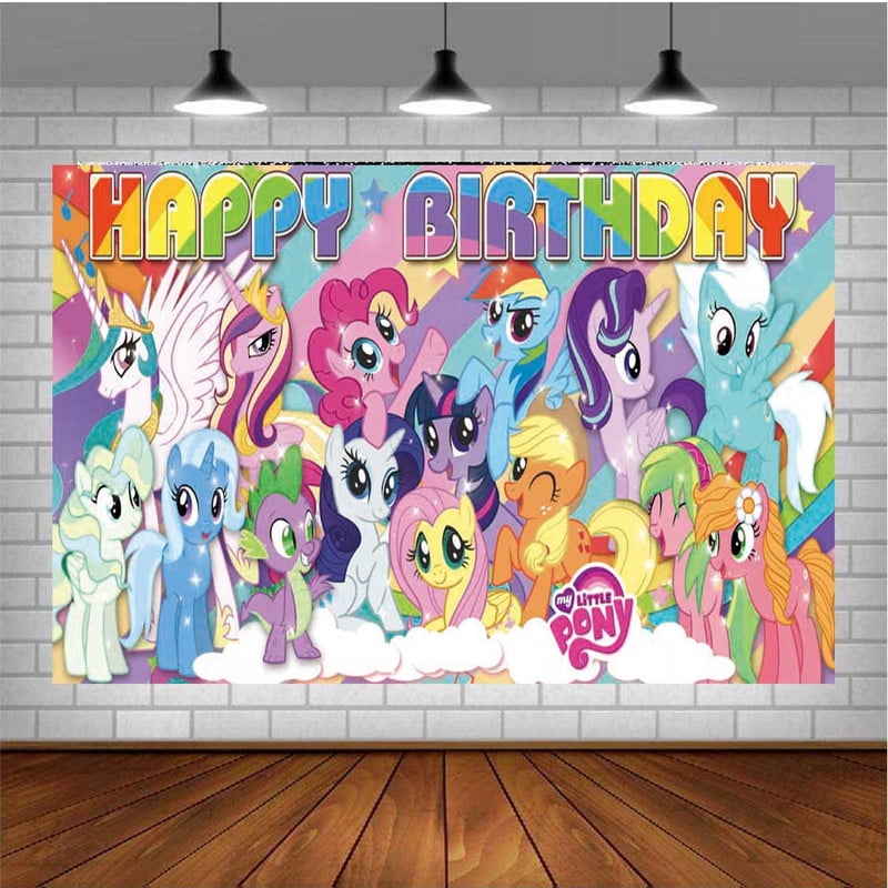 My little pony Banner Poster Wall Decor Birthday Backdrop Background ...