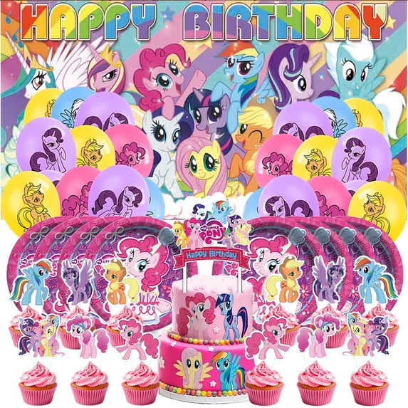 My little pony Birthday Party Supplies Balloons Paper Plates Decoration ...