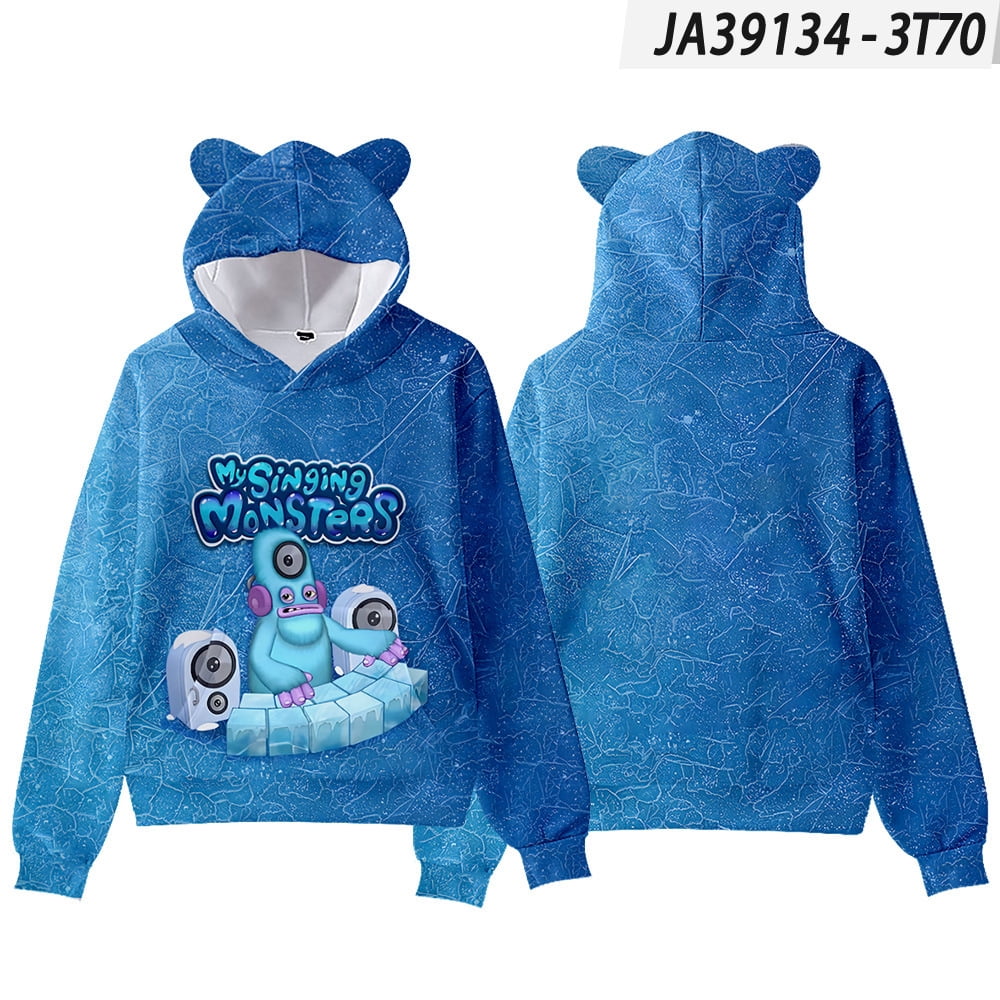 My singing monsters concert cat ears pullover hooded sweater - Walmart.com