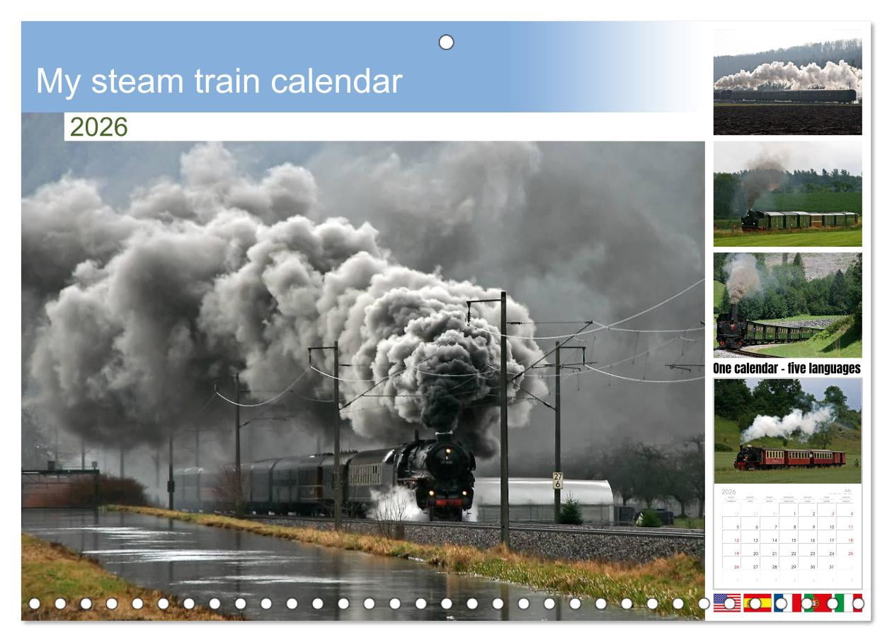 My steam train calendar (Monthly Wall Calendar 2026 11.7 x 16.5 (open ...