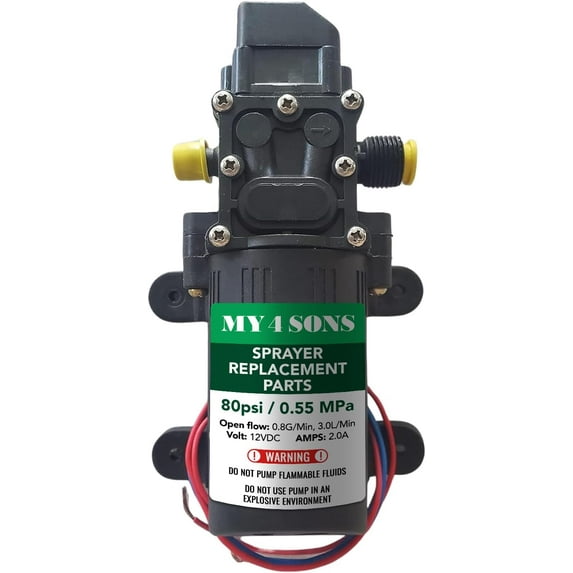 My4Sons Black 80 PSI Backpack Sprayer Pump - Heavy Duty Water Pressure ...