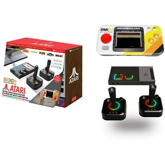 MyArcade DGUNL-7057 Atari Gamestation Pro + Atari Pocket Player Pro ...