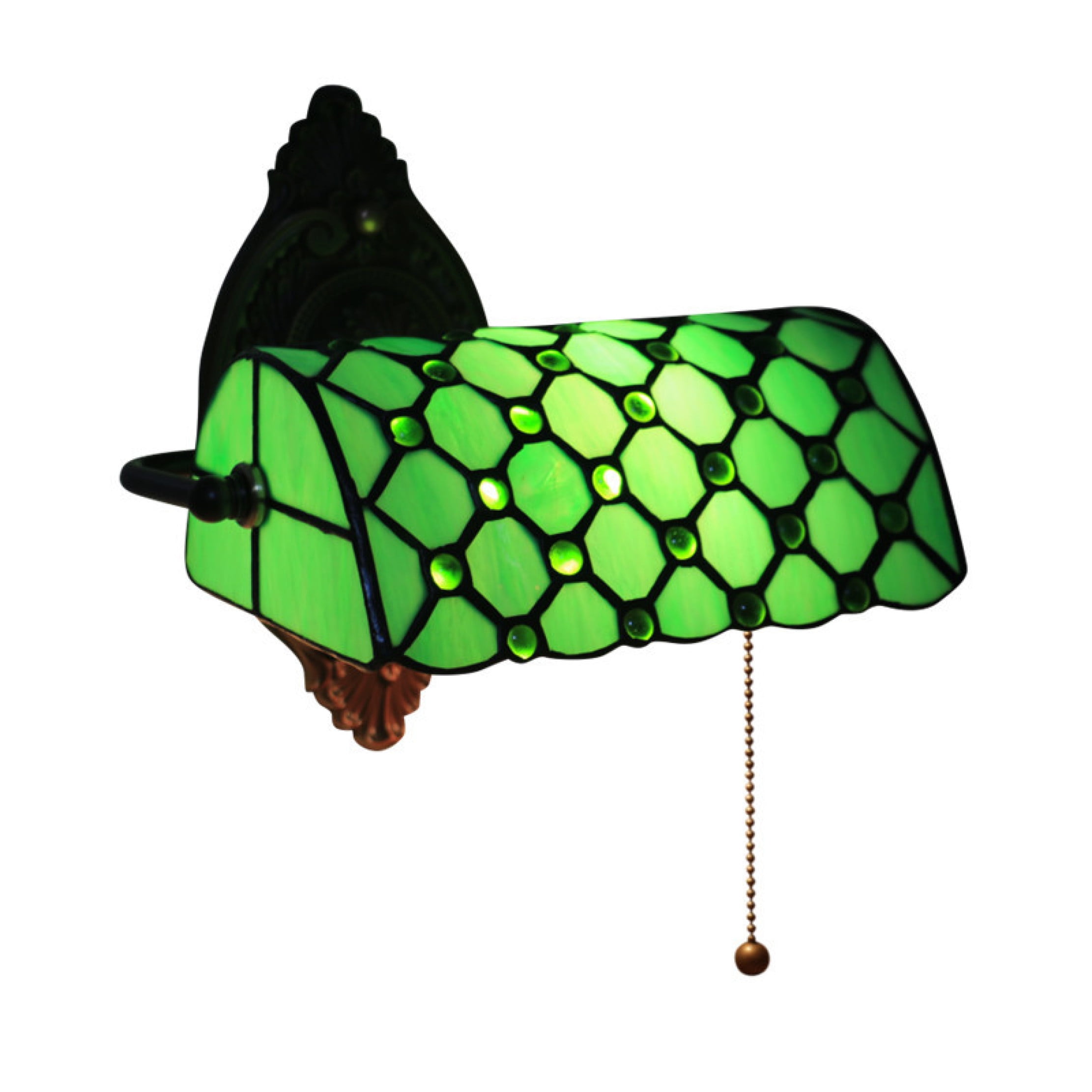 MyArtWe Bankers Wall Sconces Tiffany Style Lamp Retro Lampshade with ...