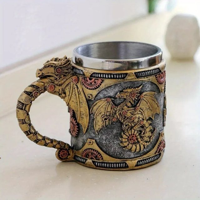 MyArtWe Vintage Mug Steampunk Dragon Coffee Cup For Men - Walmart.com