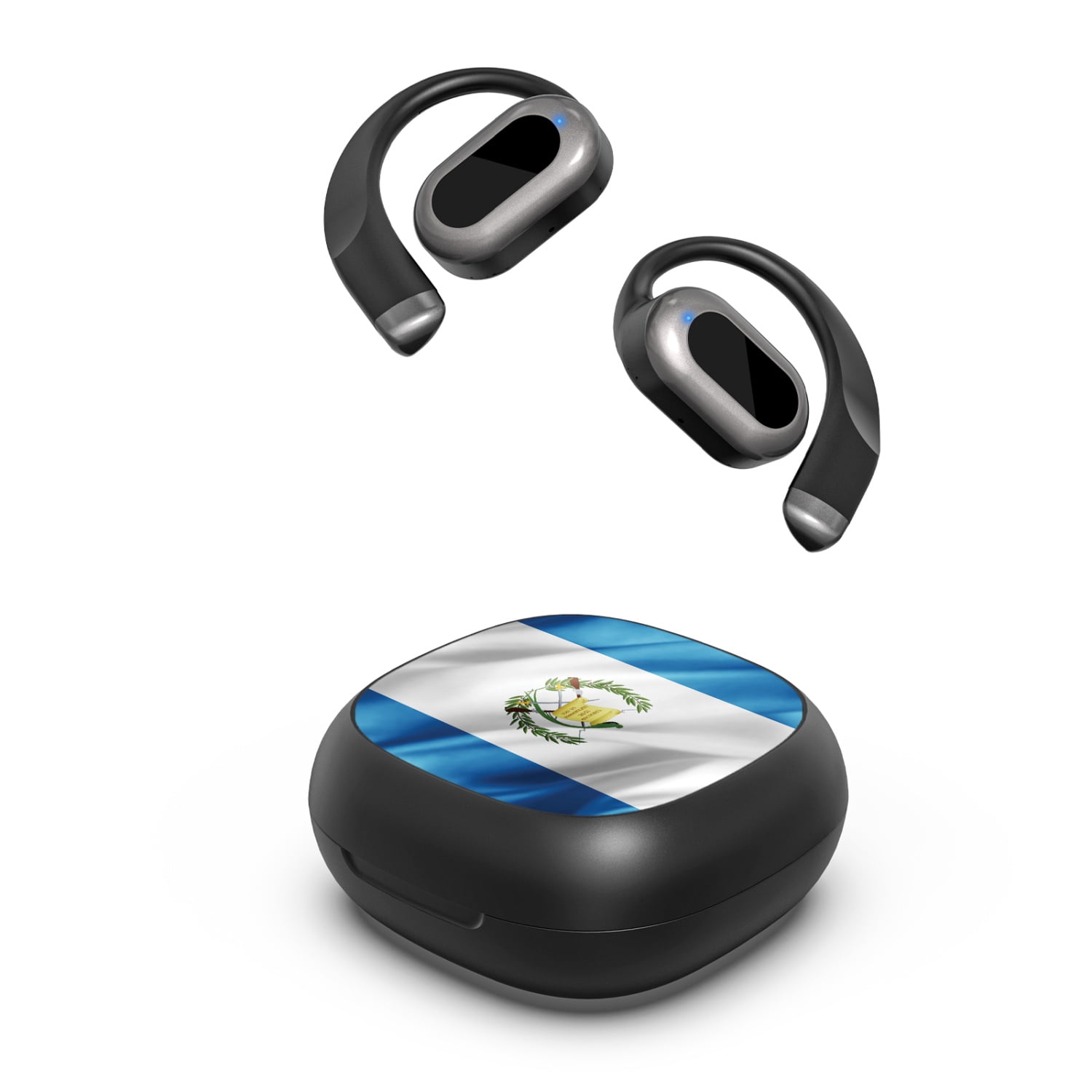 MyBat Design Lab Open-Ear Earbuds - Black - Guatemalan Flag - Walmart.com