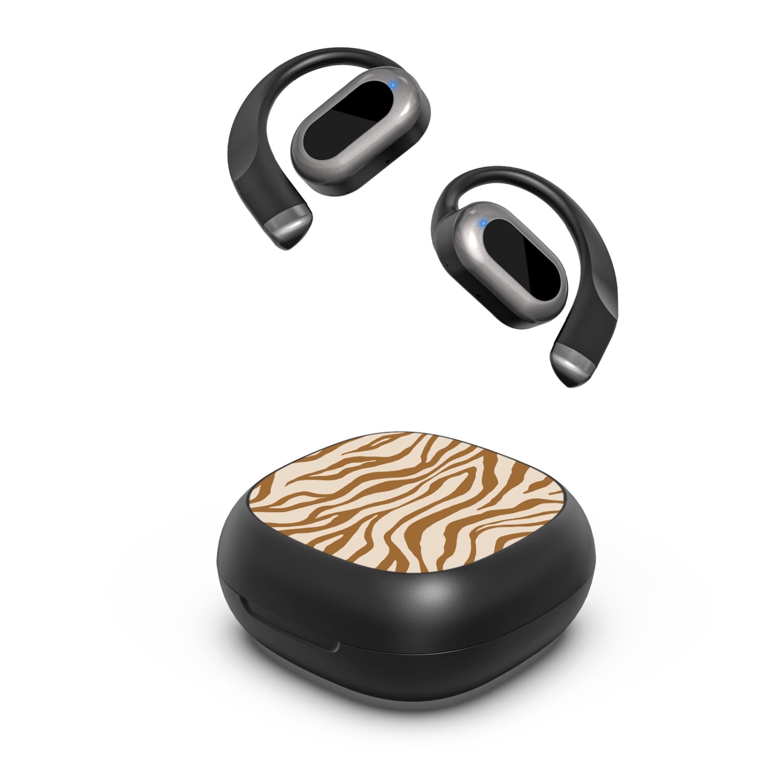 MyBat Design Lab Open-Ear Earbuds - Black - Tiger Stripes - Walmart.com