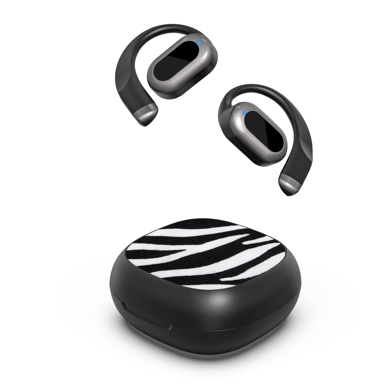 MyBat Design Lab Open-Ear Earbuds - Black - Zebra Print - Walmart.com