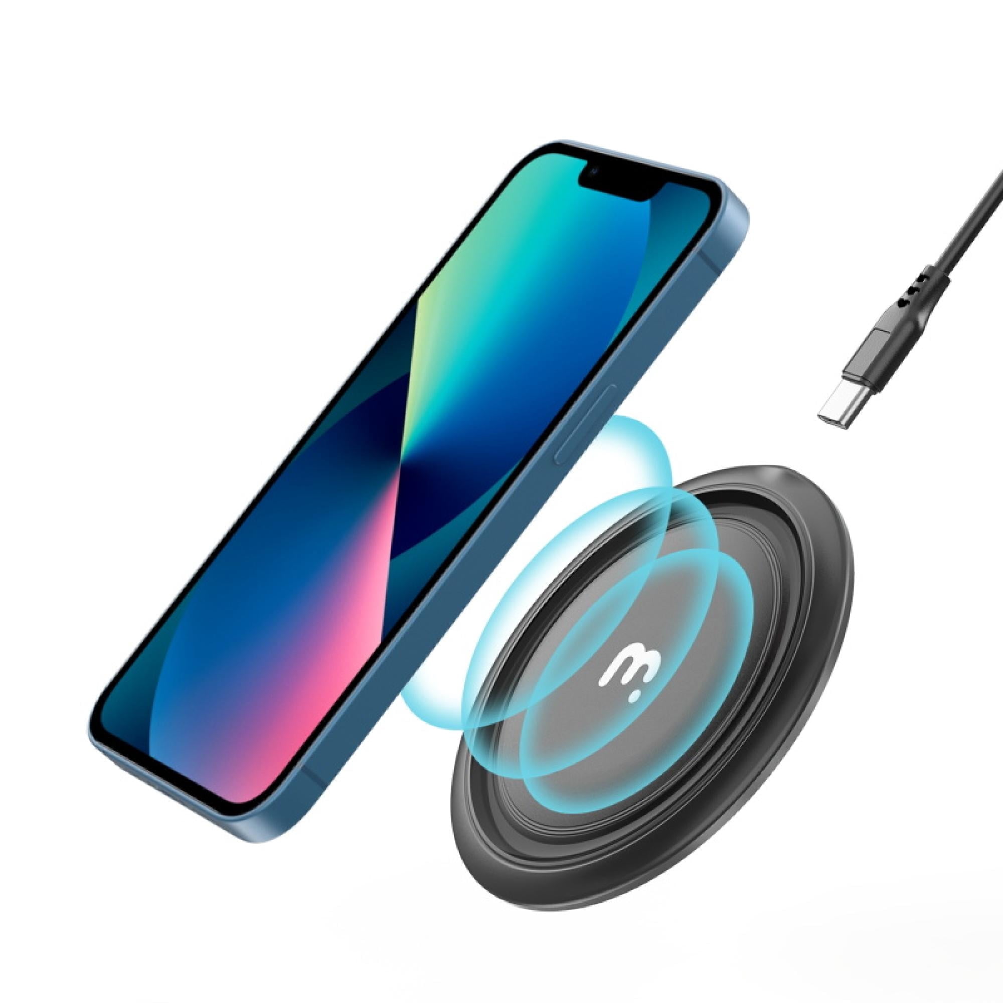 MyBat Pro 15W Wireless Charging Pad, Fast Charger for Phones & Earbuds ...