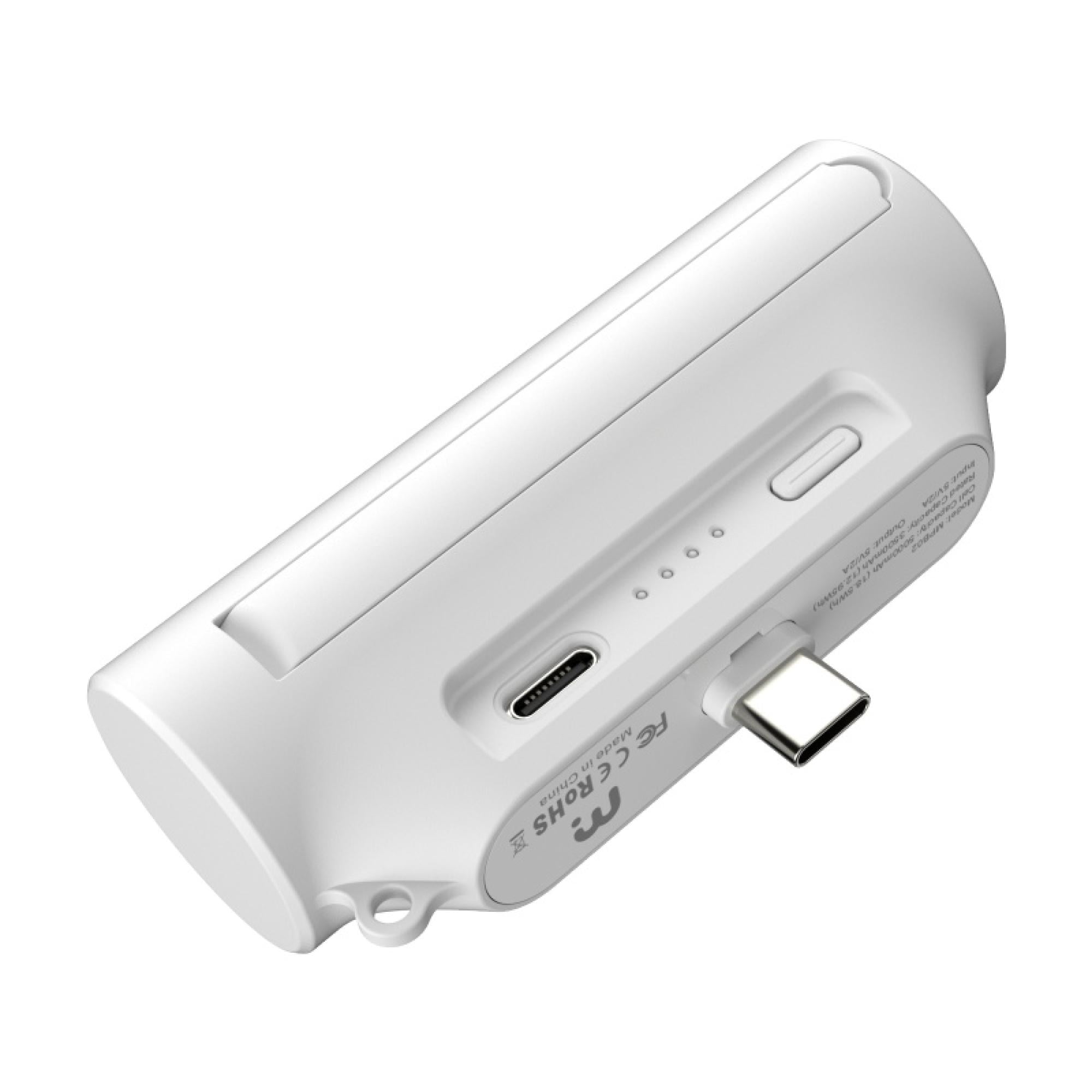 MyBat Pro 5000mAh Portable USB-C Power Bank with Built-In Stand, White ...