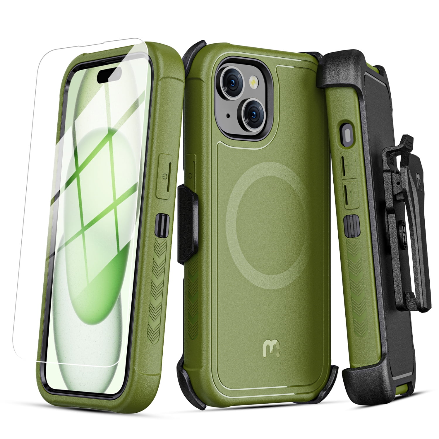 MyBat Pro Maverick Series Case with Holster and Tempered Glass for ...