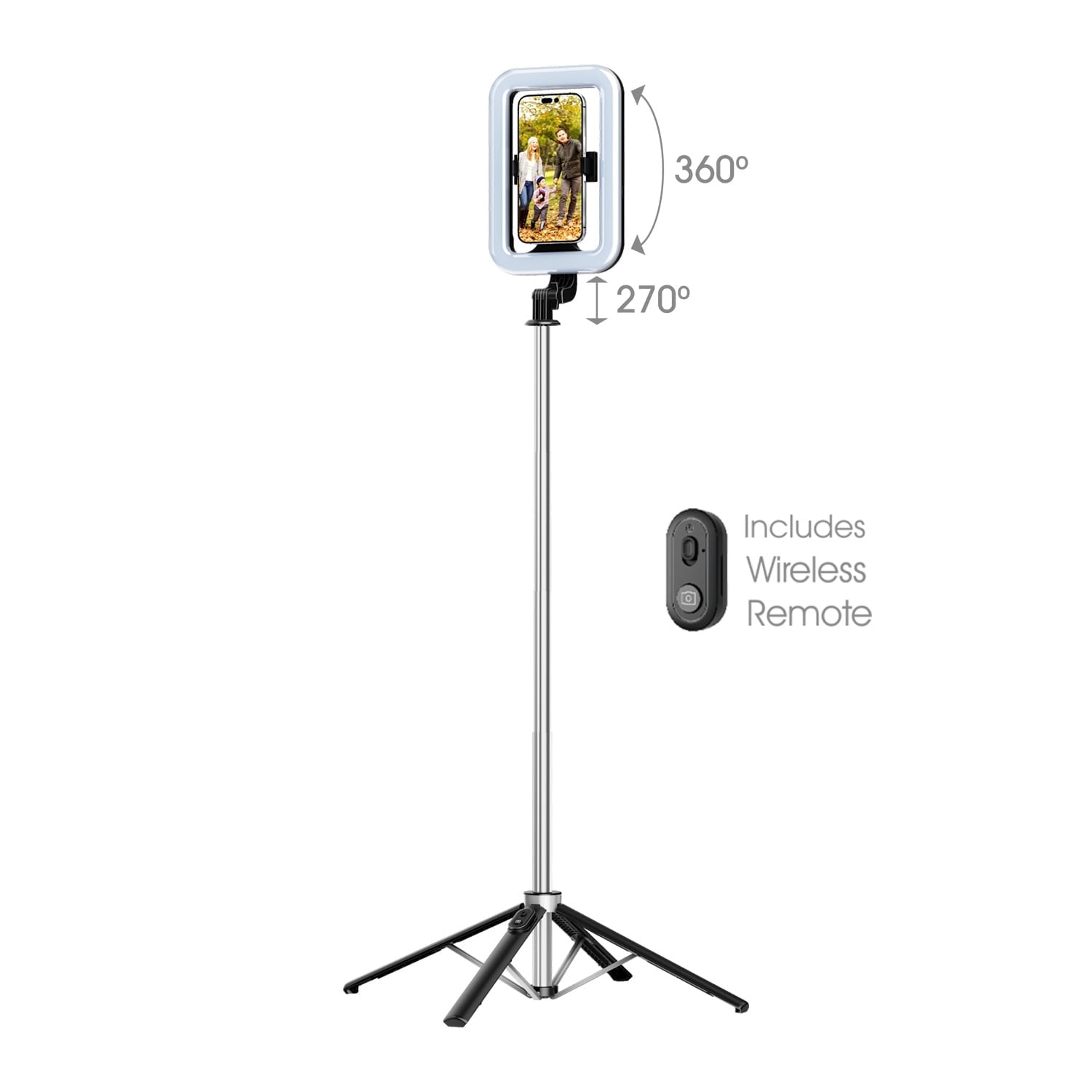 MyBat Pro Selfie Stick, Extendable SpotLight Tripod Stand with 9 ...