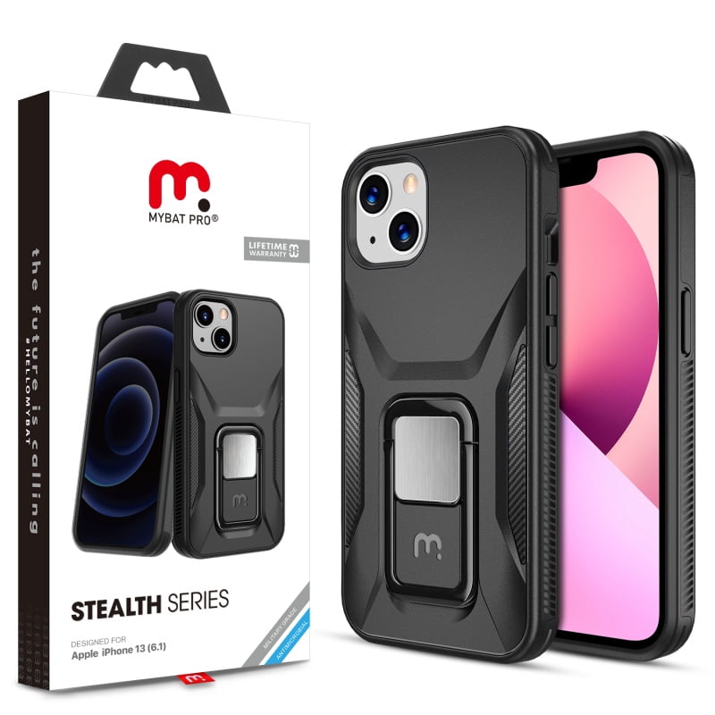 MyBat Pro Stealth Series with Stand for Apple iPhone 13 (6.1) - Black ...