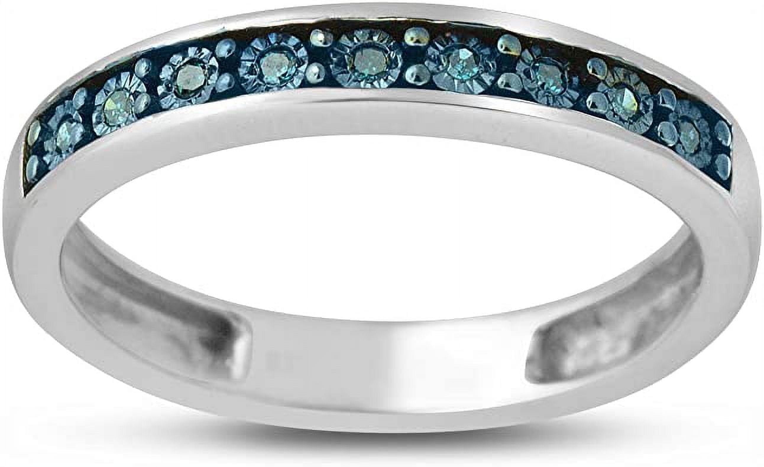 MyDiamondBox 0.05 Carat Total Weight (cttw) Sterling Silver - Blue ...