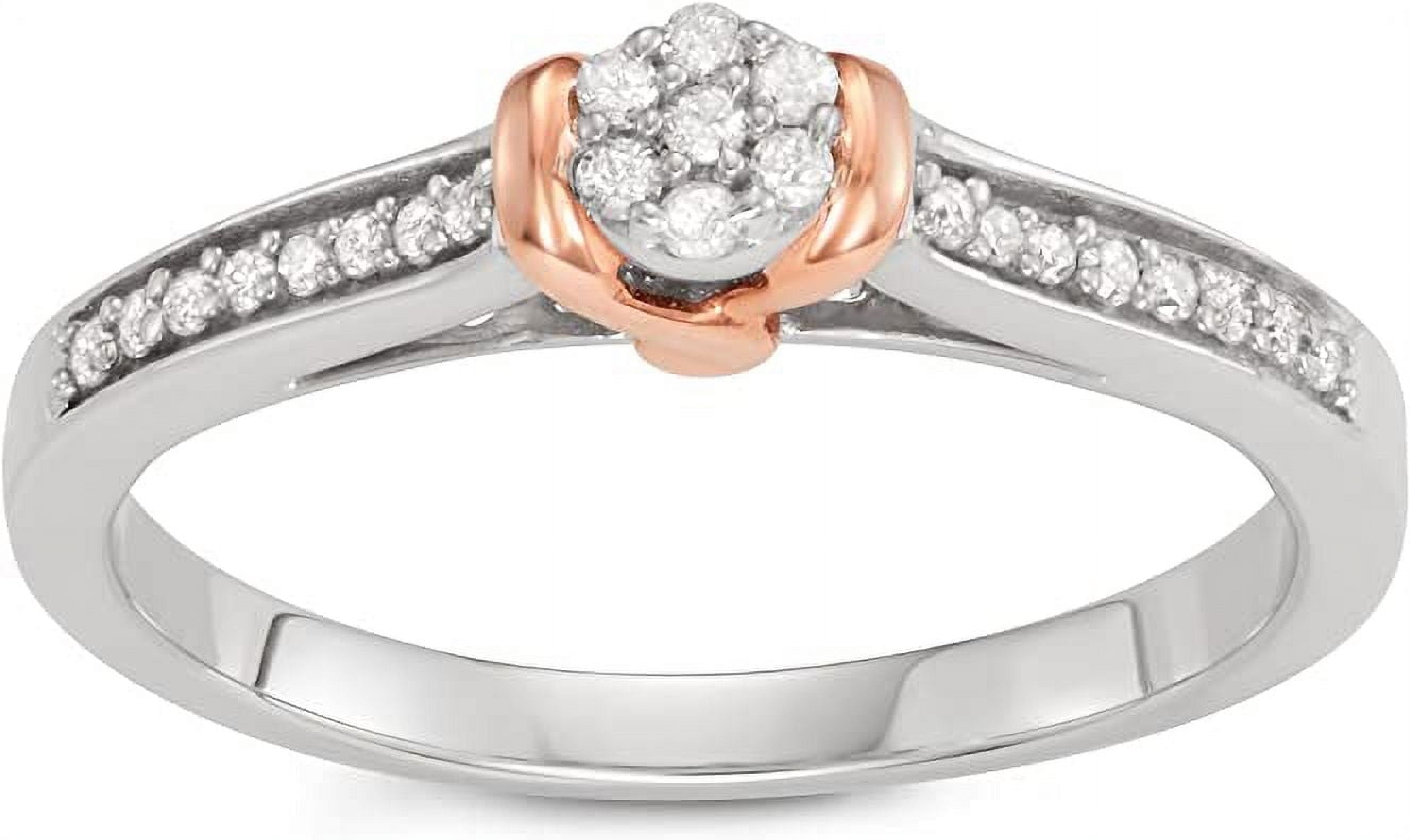 MyDiamondBox 0.14 Carat Total Weight (cttw) 10K White Gold Solitaire ...