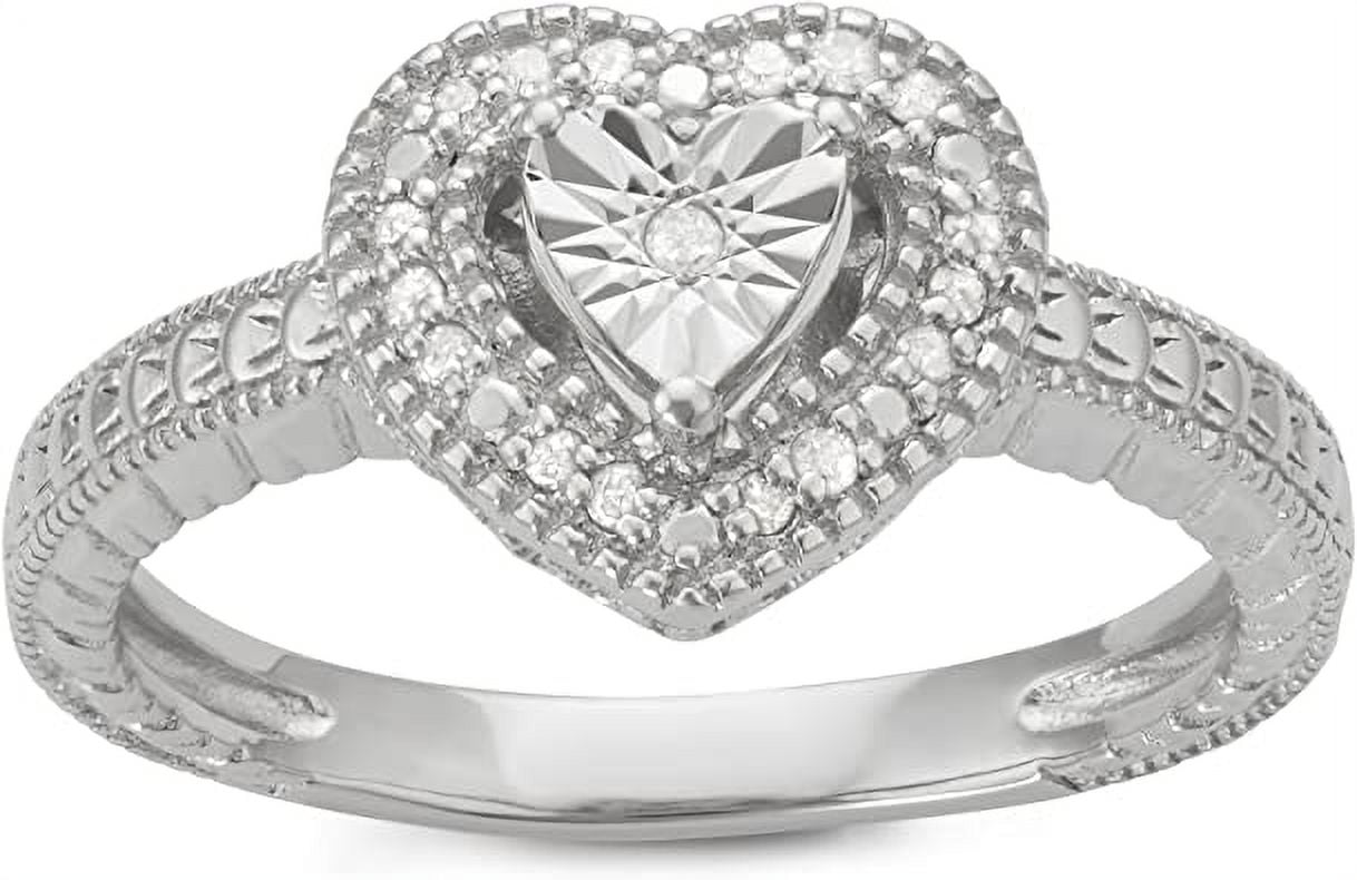 MyDiamondBox 1/10 Carat Total Weight (cttw) Sterling Silver White ...