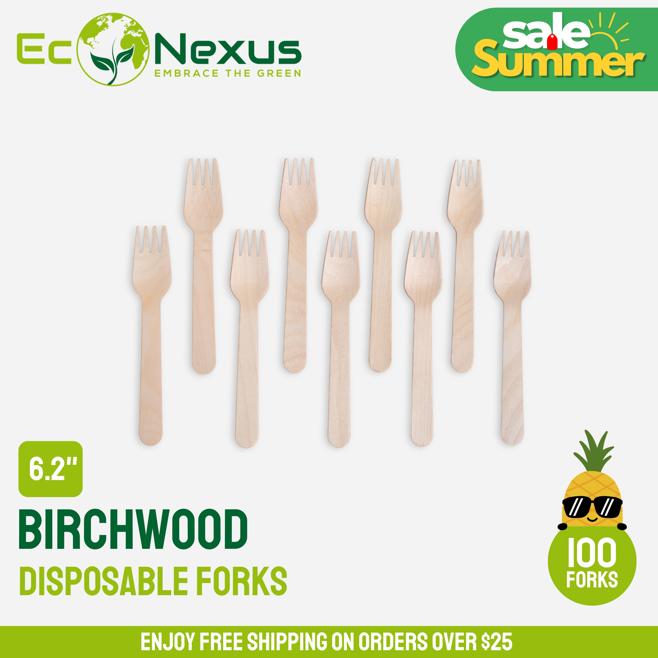 JeashCHAT 80PCS Disposable Bamboo Catering Forks Fruit Stick Finger ...