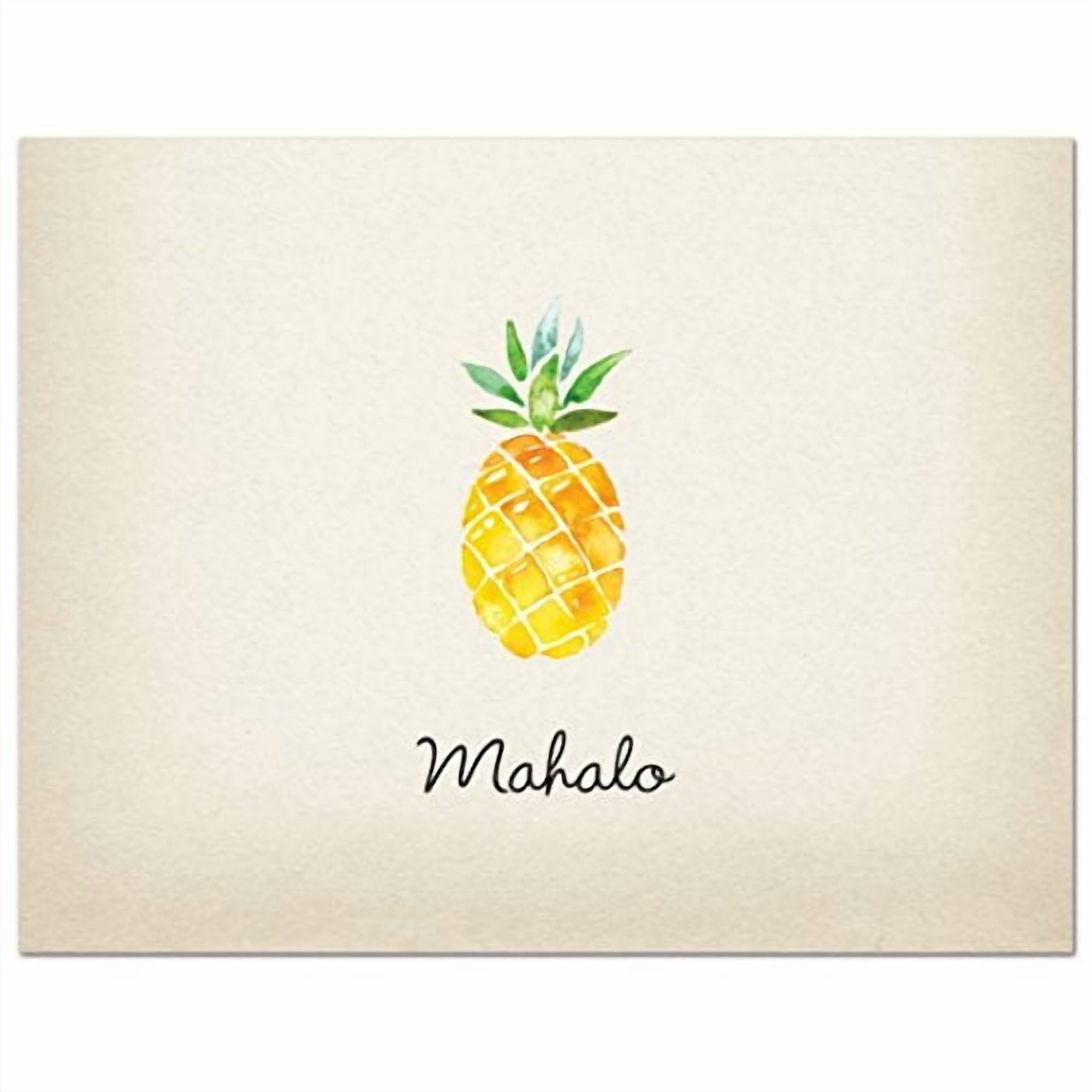 MyExpression.com 50 Watercolor Rustic Pineapple Hawaiian Mahalo Thank ...