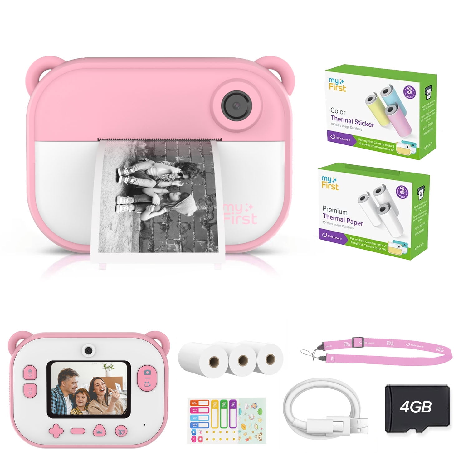 myFirst Camera Insta 2 Pink NA Bundle Set(with Thermal paper and Color ...