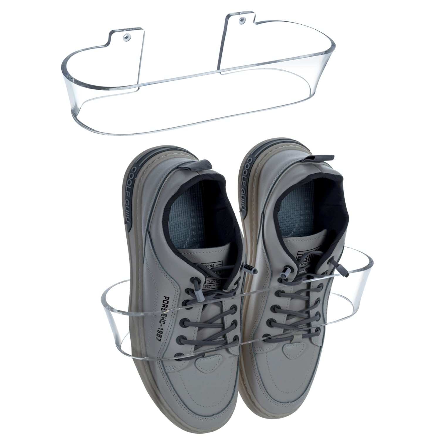 MyGift 11 Inch Round Premium Clear Acrylic Floating Shoe Storage Racks ...