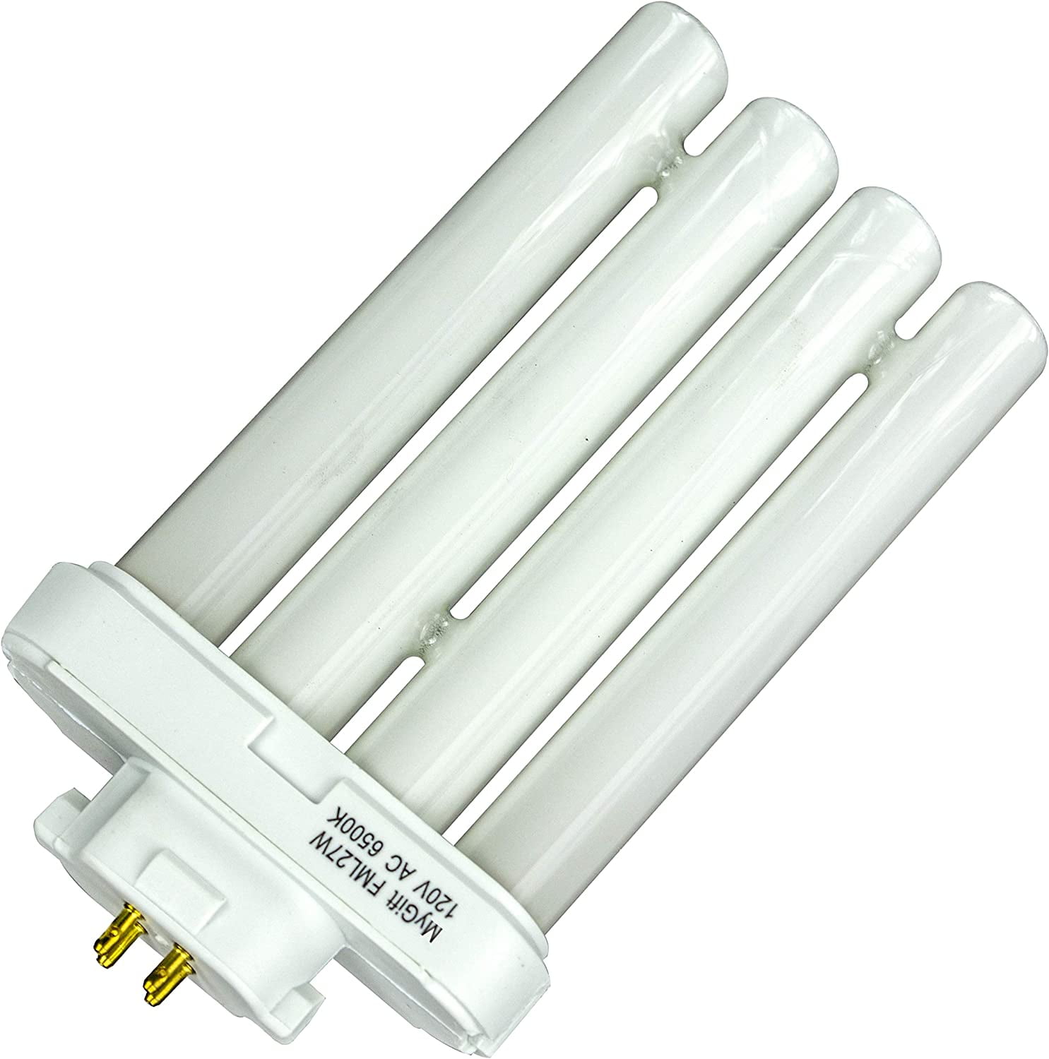 MyGift Fluorescent Replacement Light Bulb, 27W 6500K, 4-Pin GX10Q-4 ...