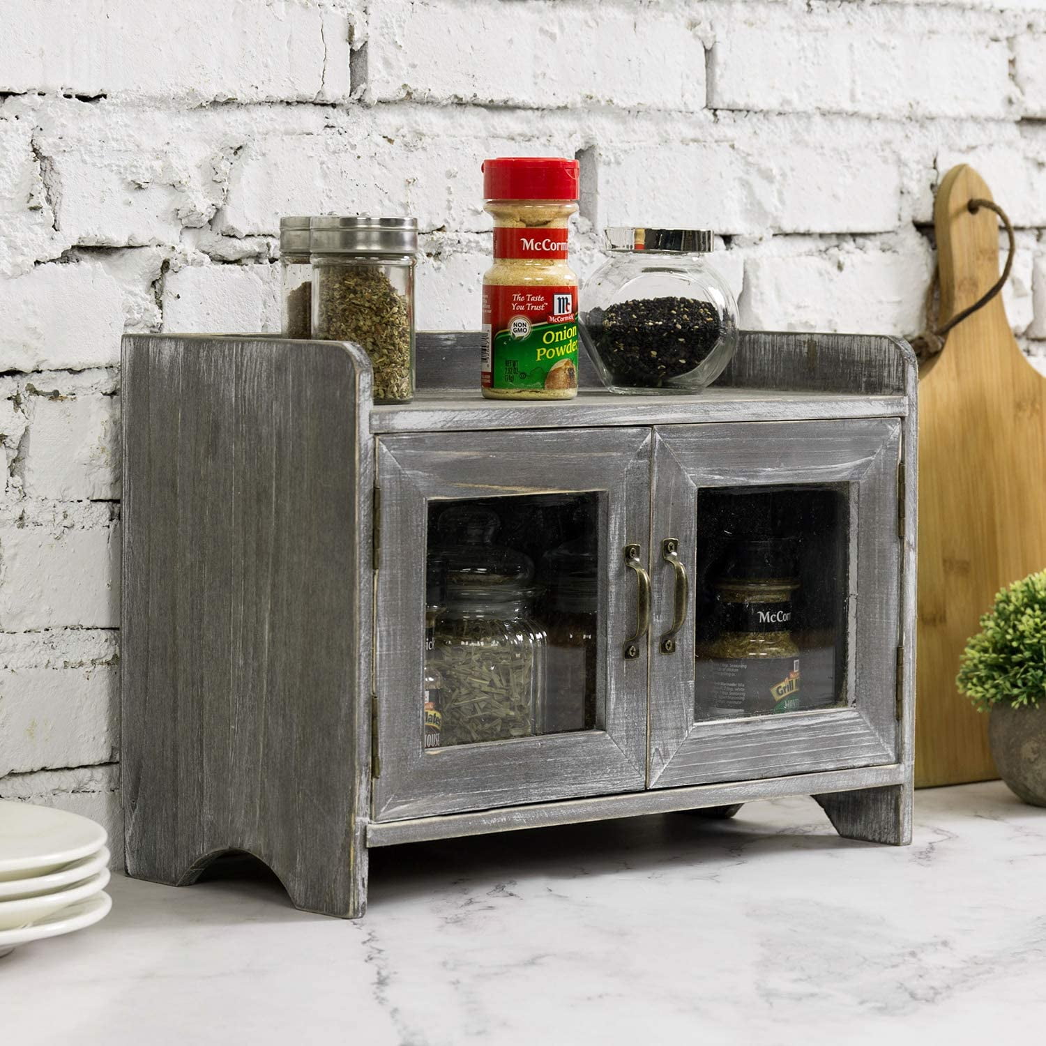 Gray Washed Kitchen Cabinets