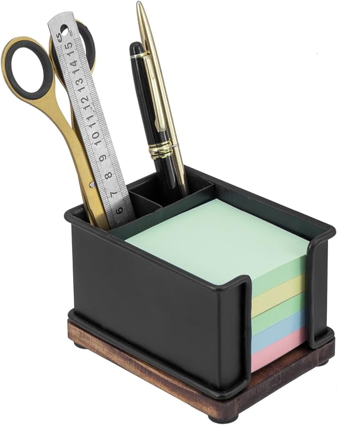 MyGift Modern Industrial Matte Black Metal Office Stationery Organizer ...