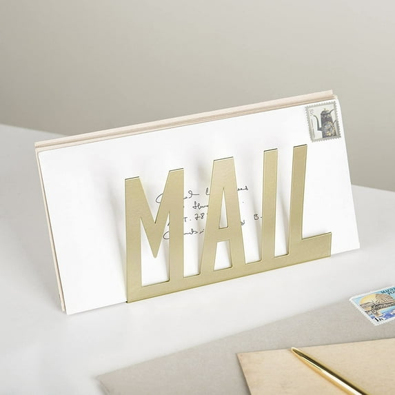 MyGift Modern Metal Cutout-Design Mail Holder, Brass-Tone - Walmart.com