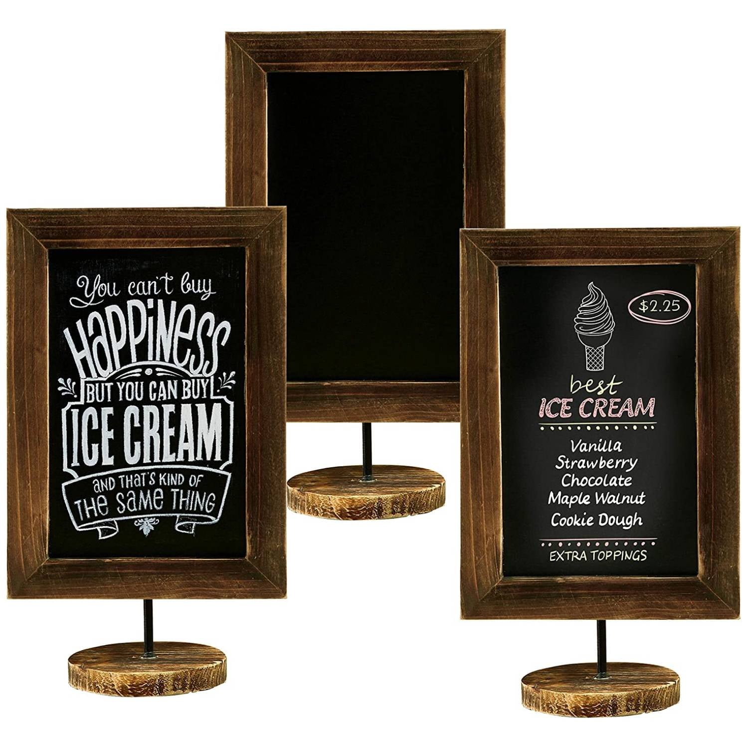 Mini Chalkboard Signs VEVOR Tabletop Chalkboard Sign, Message Signs ...