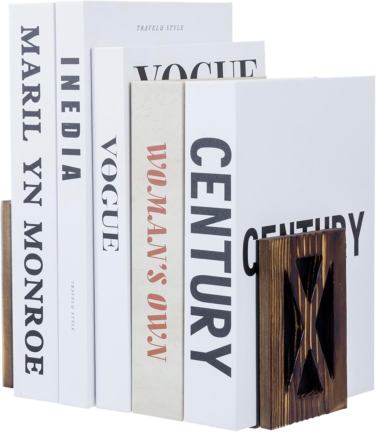 MyGift Vintage Style Skull on Black Stacked Books Decorative Bookends ...