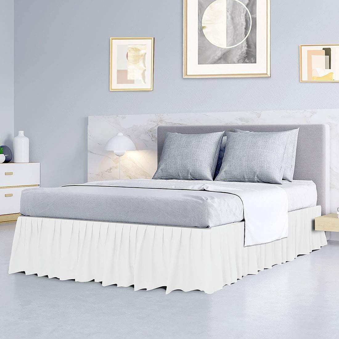 Legacy Decor Bed Skirt Dust Ruffle 100% Brushed Microfiber with 14 ...