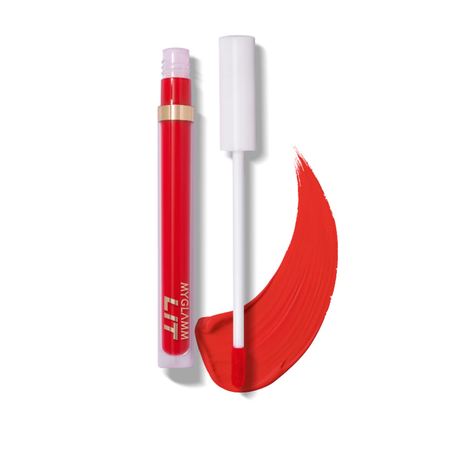 MyGlamm LIT Liquid Matte Lipstick-Snacc (Red)-3 ml | With Moringa Oil ...