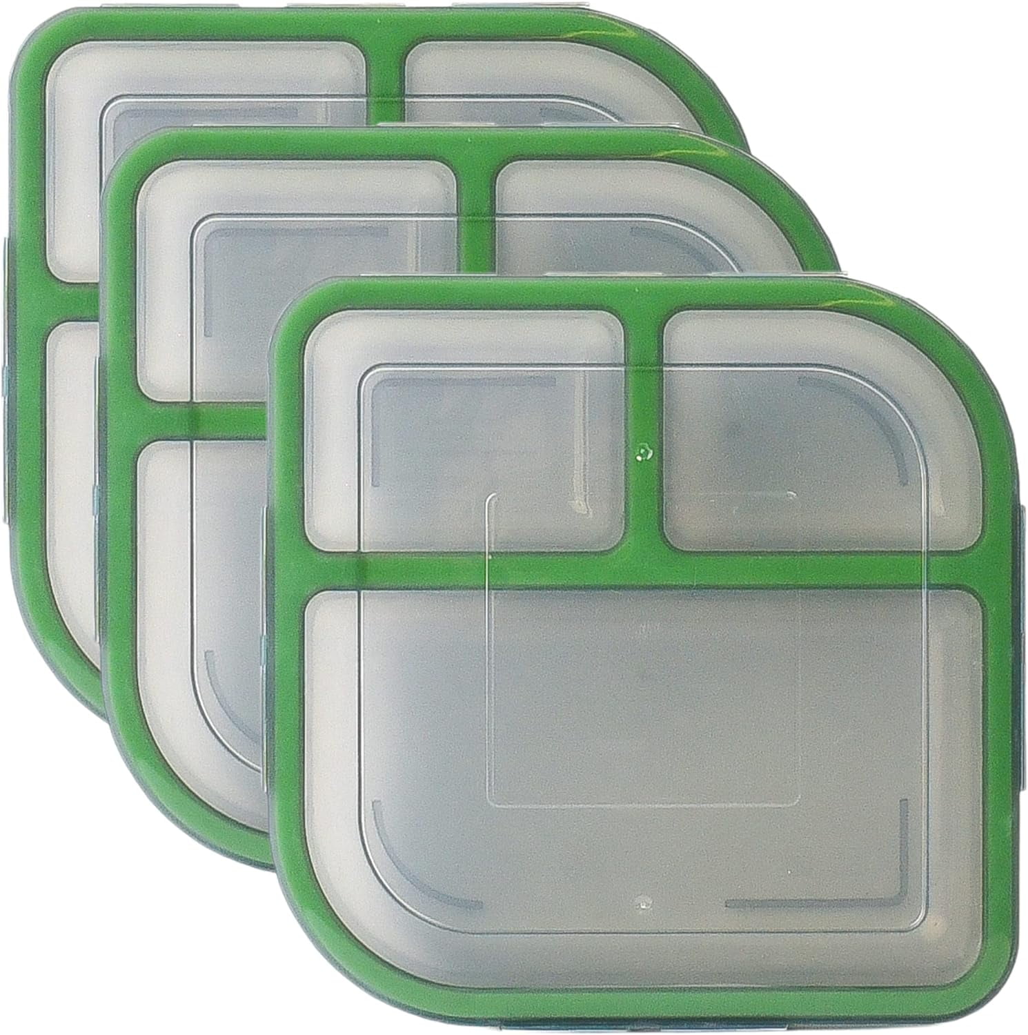 MyGo Container Large To-Go 3-Compartment Food Containers, Pack Of 3, 9 ...