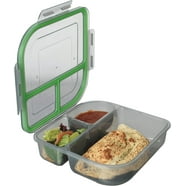 MyGo Container Large To-Go 3-Compartment Food Container, 9-3/8" X 9-3/8 ...