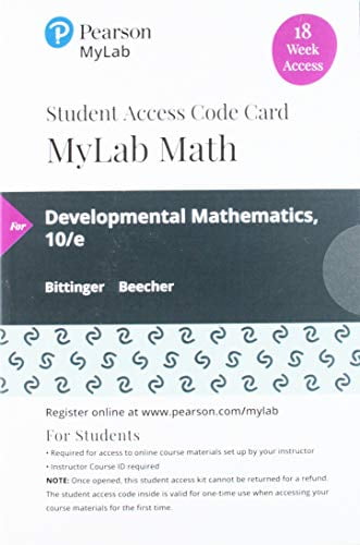 MyLab Math with Pearson eText -- 18 Week Standalone Access Card -- for ...
