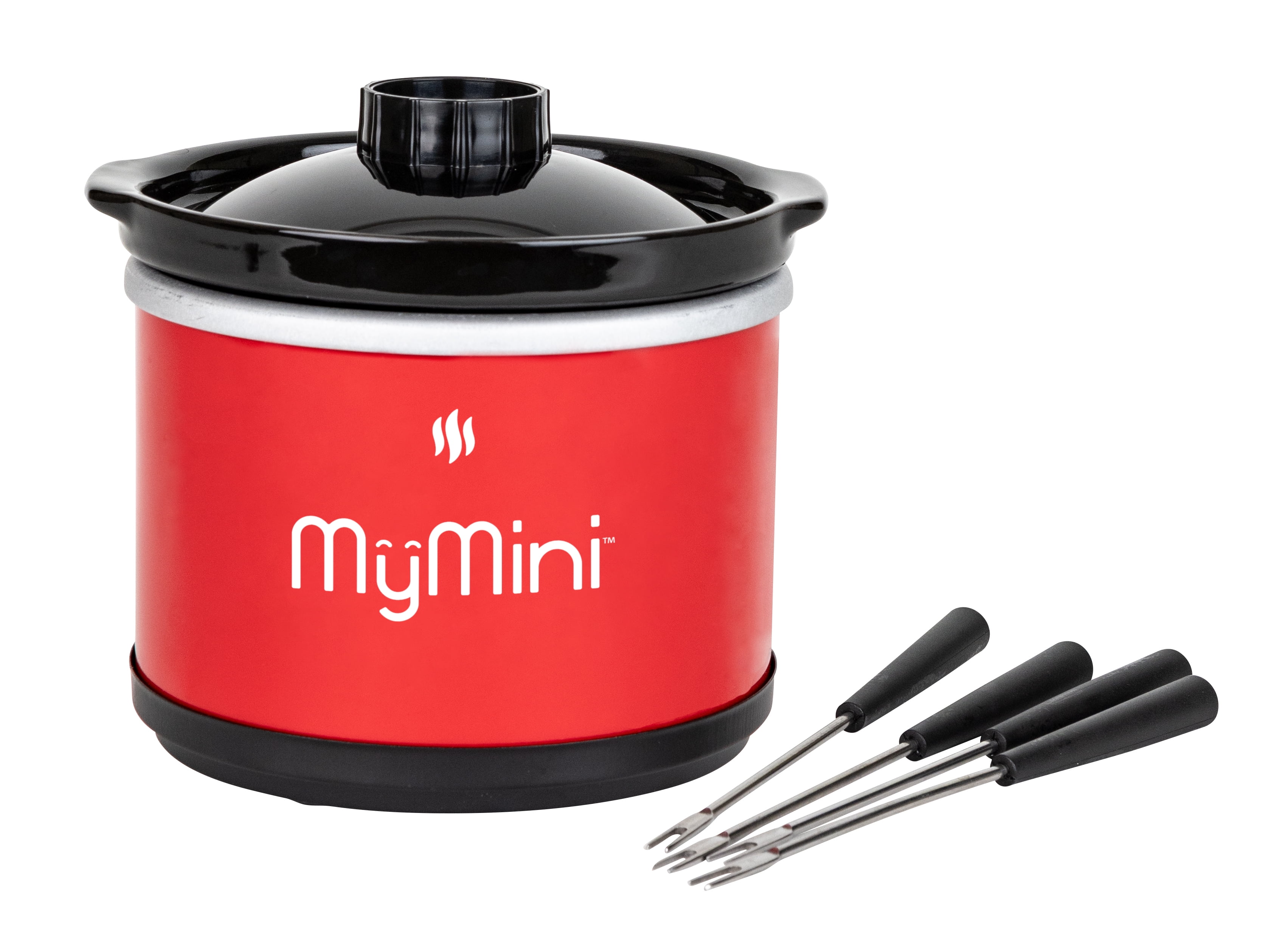 MyMini 20 oz Chocolate Fondue Dipping Pot, 40-Watts, Nonstick Ceramic ...