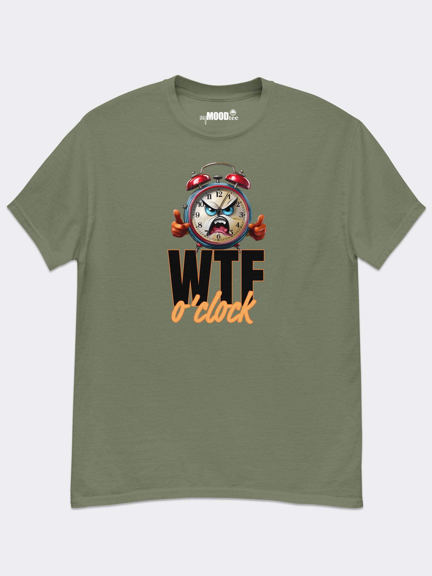 MyMoodTee Unisex WTF O'Clock Tee - 100% Cotton Cosmic Comedy T-Shirt, Relaxed Fit, Funny Graphic ...