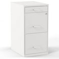 MyOfficeInnovations White 3-Drawer Vertical File Cabinet, Locking ...