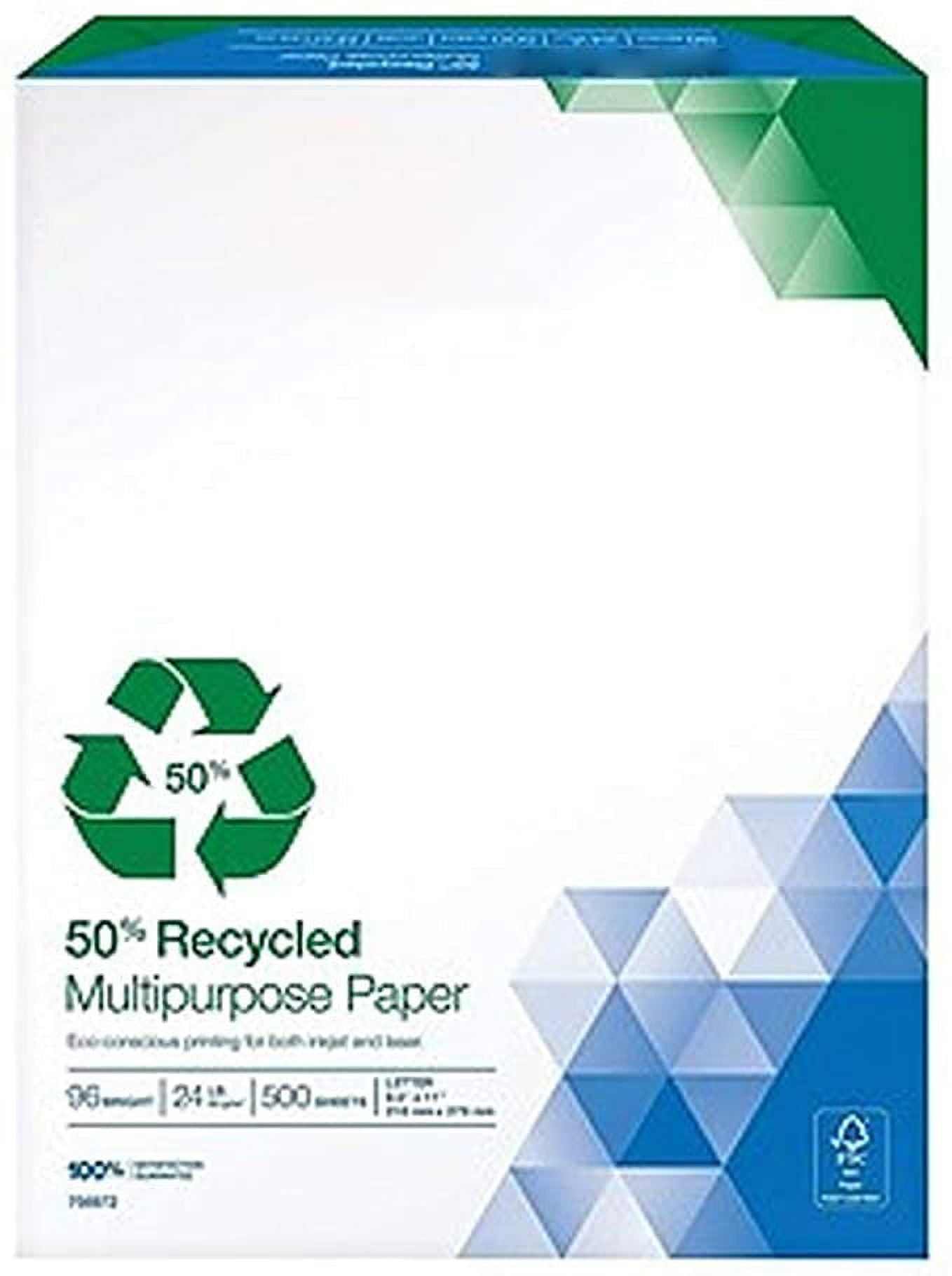 MyOfficeInnovations 50% Recycled 8.5" x 11" Paper 24 lbs. 96 Brightness ...