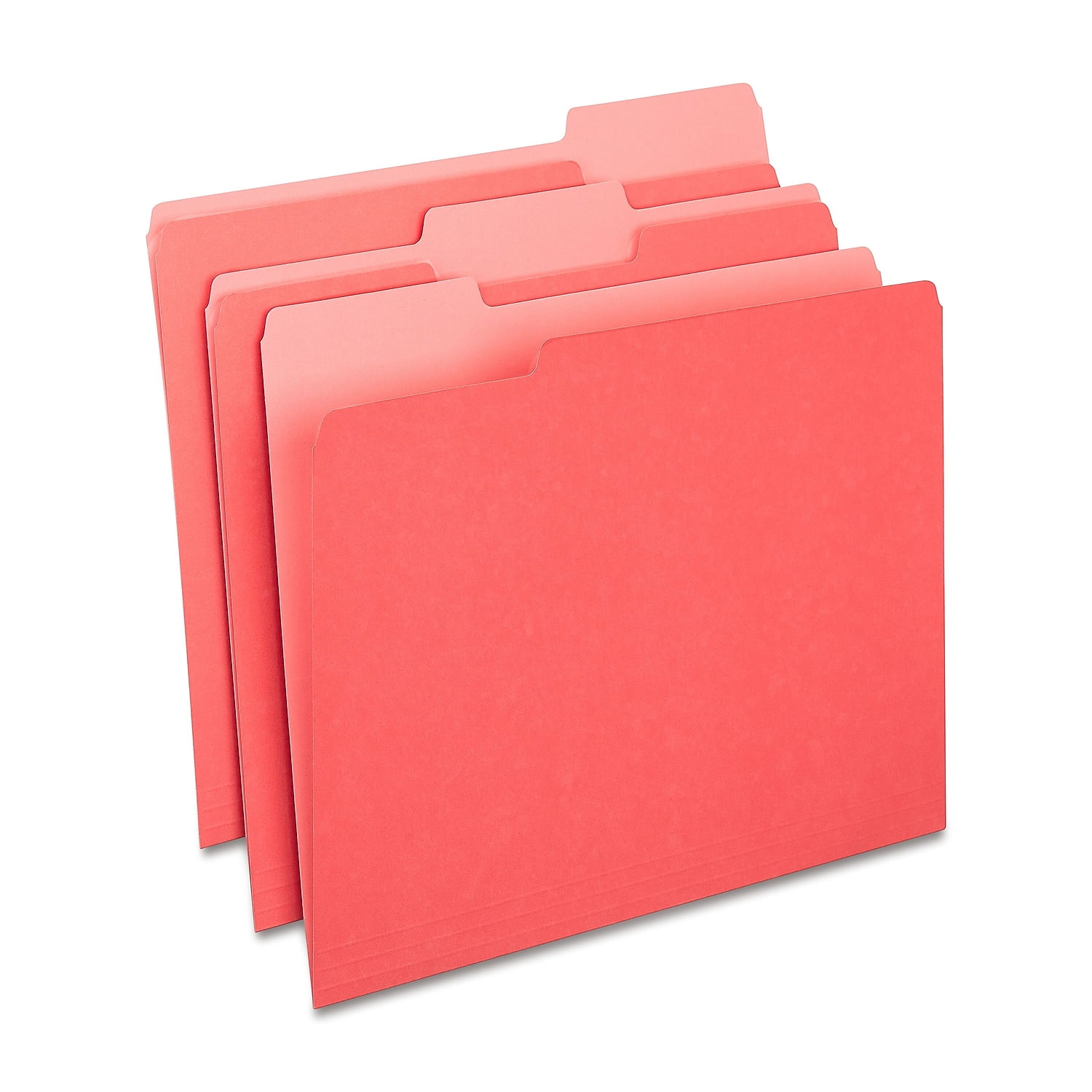 MyOfficeInnovations Colored Top-Tab File Folders 3 Tab Red Letter Size ...