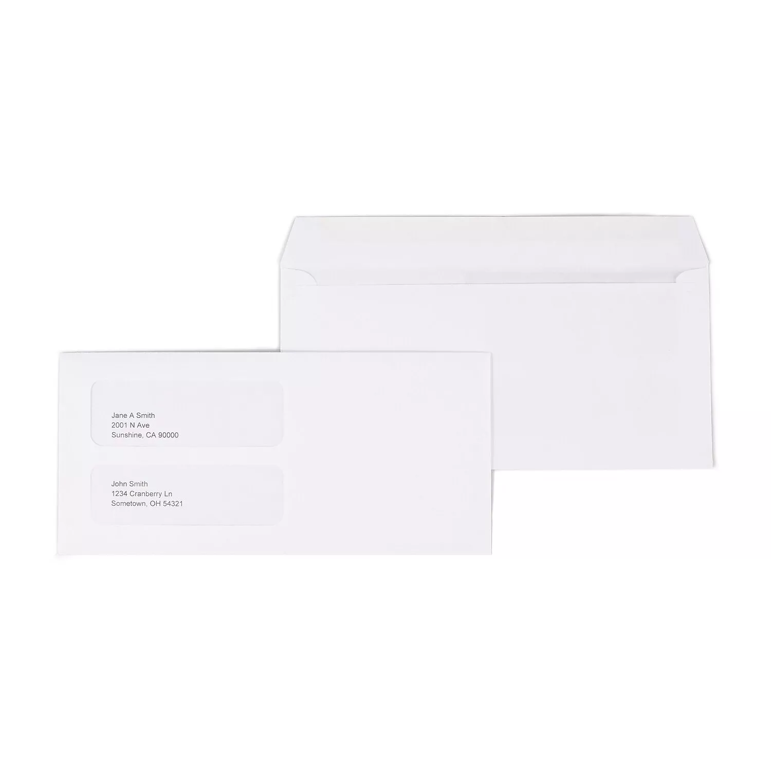 MyOfficeInnovations Gummed Double-Window 4 3/16" x 9" Envelopes for ...