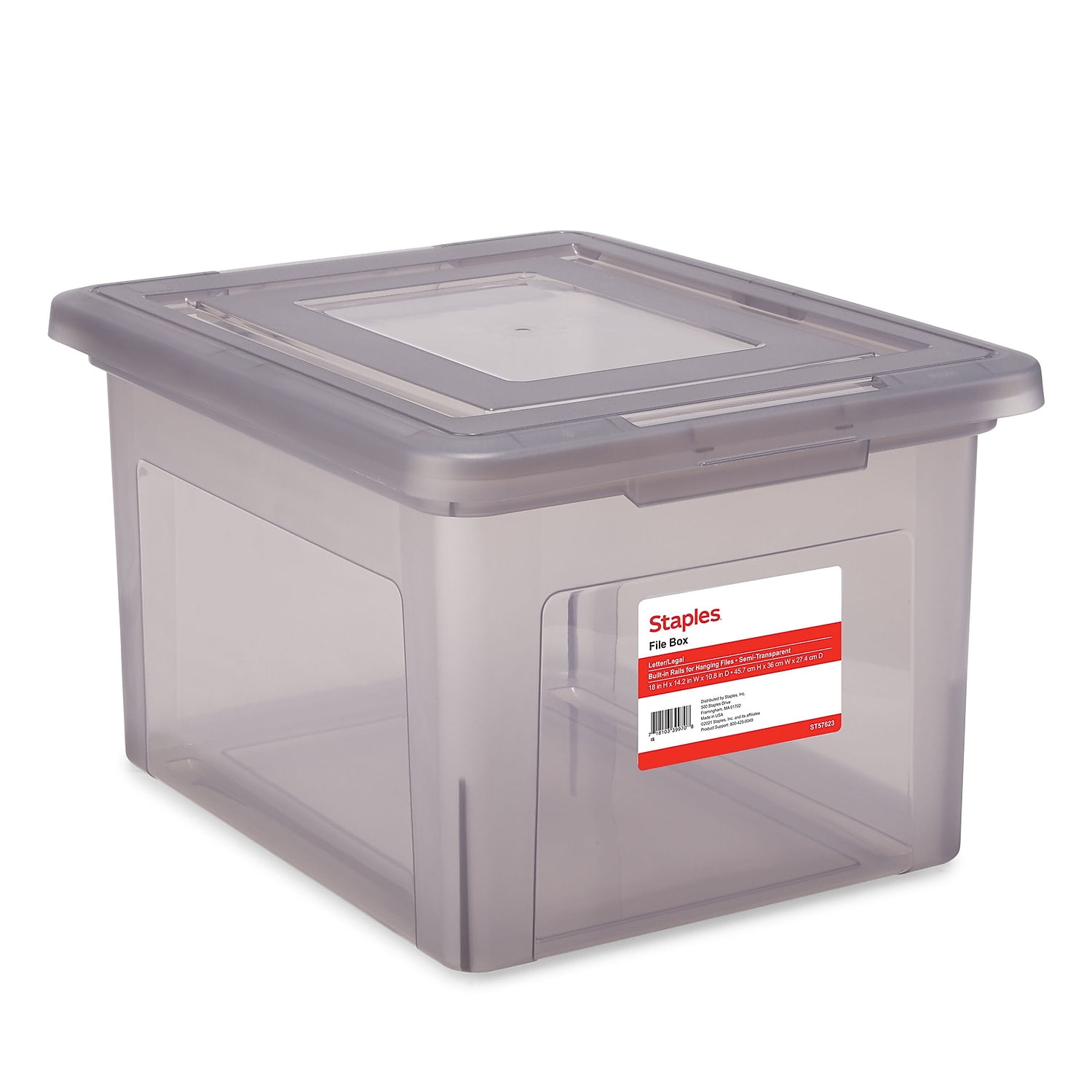 MyOfficeInnovations Hanging File Box, Snap Lid, Frost Gray - Walmart.com